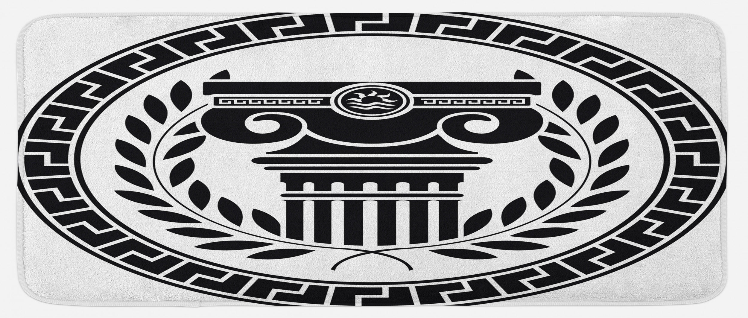 East Urban Home Hellenic Column And Laurel Wreath Heraldic With Olive ...