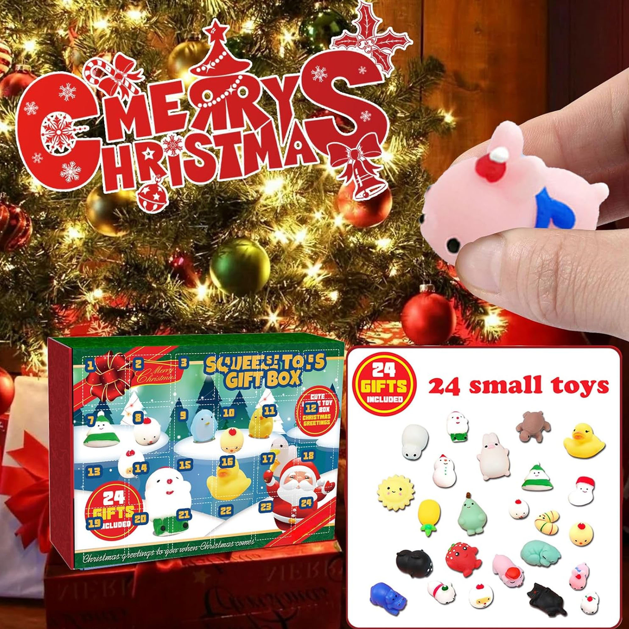 The Holiday Aisle® 24pcs Christmas Advent Calendar Toy, Christmas Gift ...