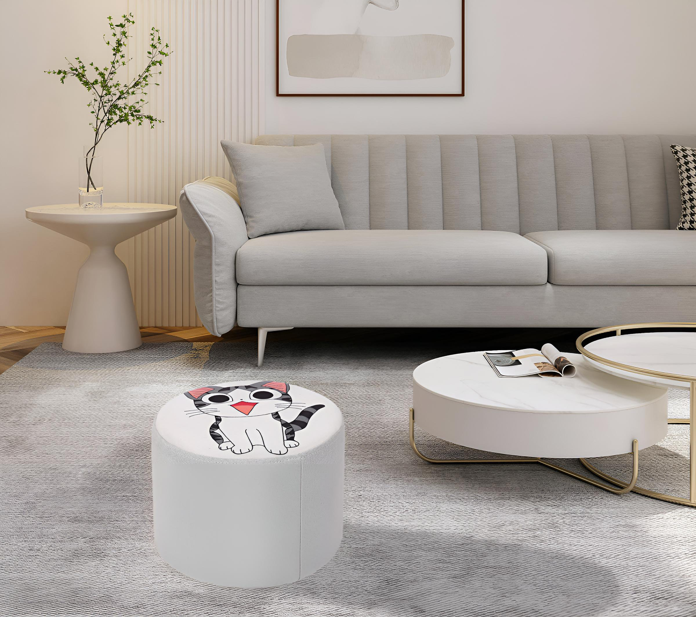 Zoomie Kids Small Stools, Household Chairs, Doorstep Shoes, Cute Fabric ...