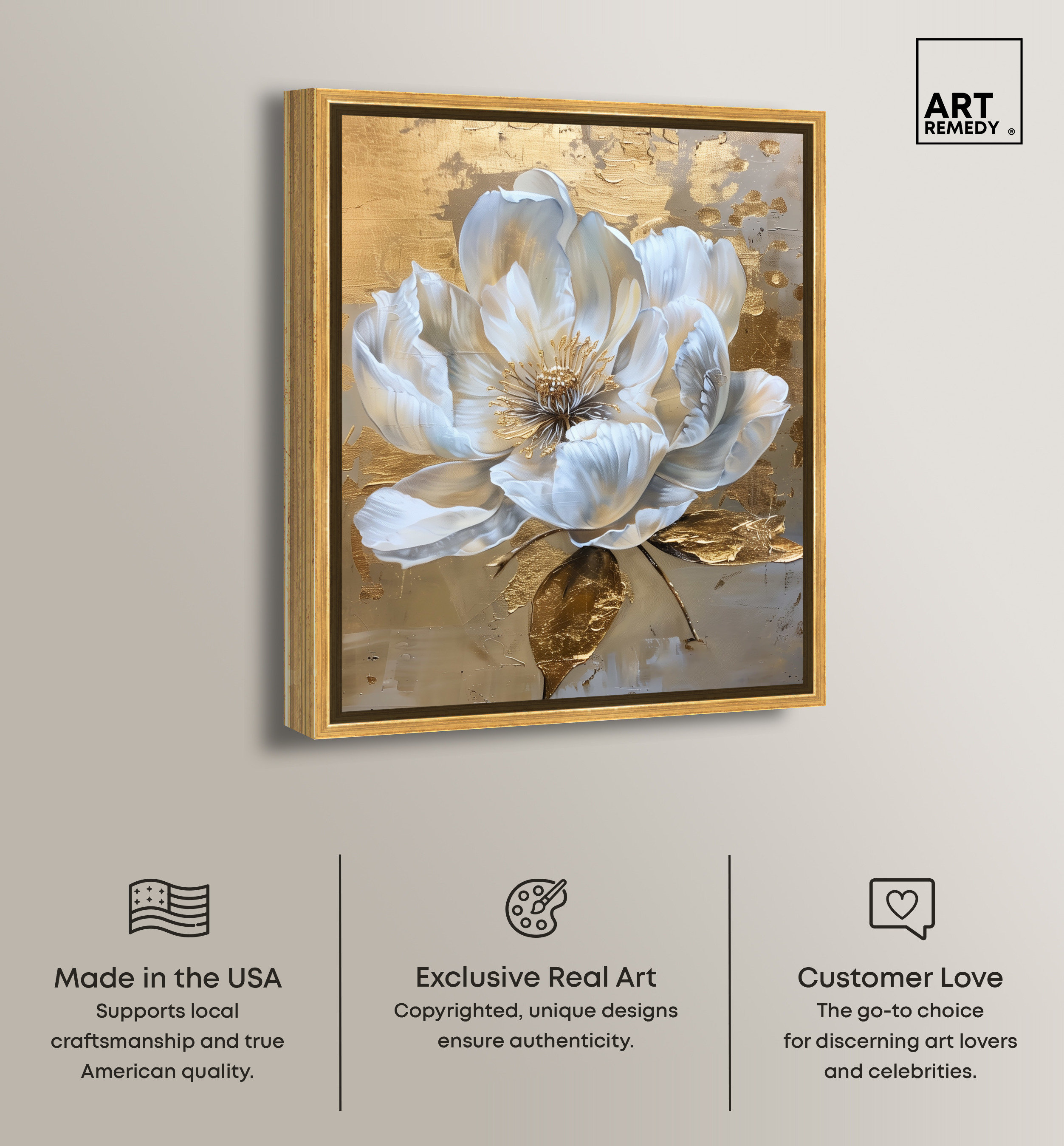 Art Remedy Athenas Flower Canvas Glamorous Feminine Wall Art by Art ...