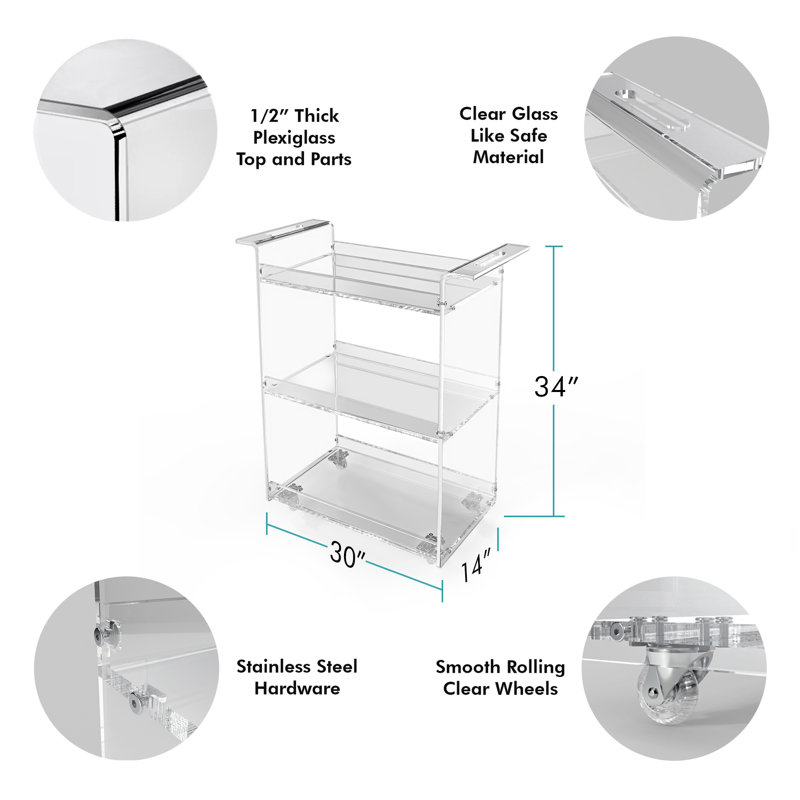 Orren Ellis Shamont Bar Cart | Wayfair