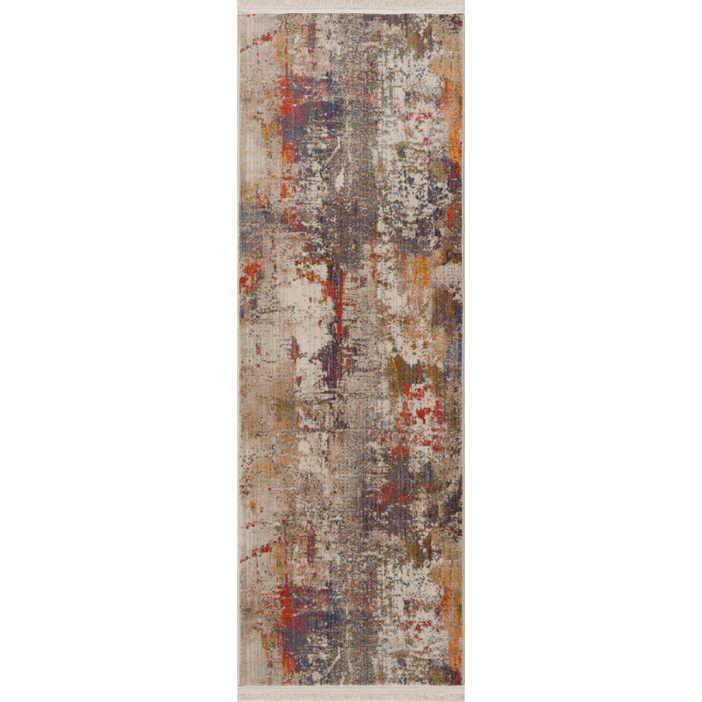 Latitude Run® 2' X 6' Gray Abstract Distressed Runner Rug | Wayfair