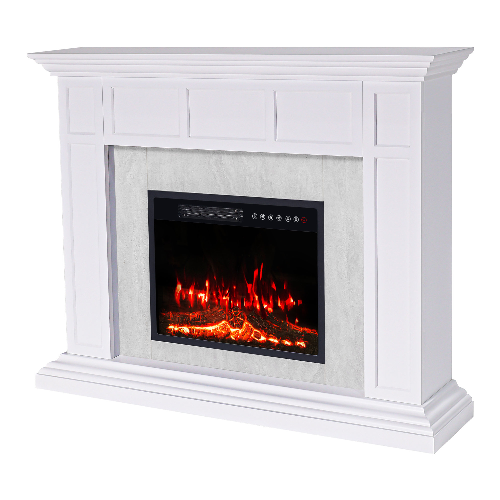 Wrought Studio™ Moneak 50in Mini Surround Electronic Fireplace | Wayfair