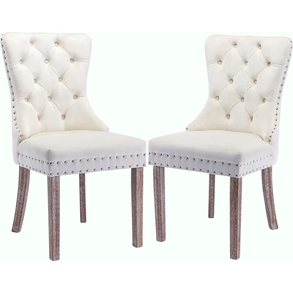 Wildon Home® Witcher Tufted Velvet Solid Back Side Chair | Wayfair