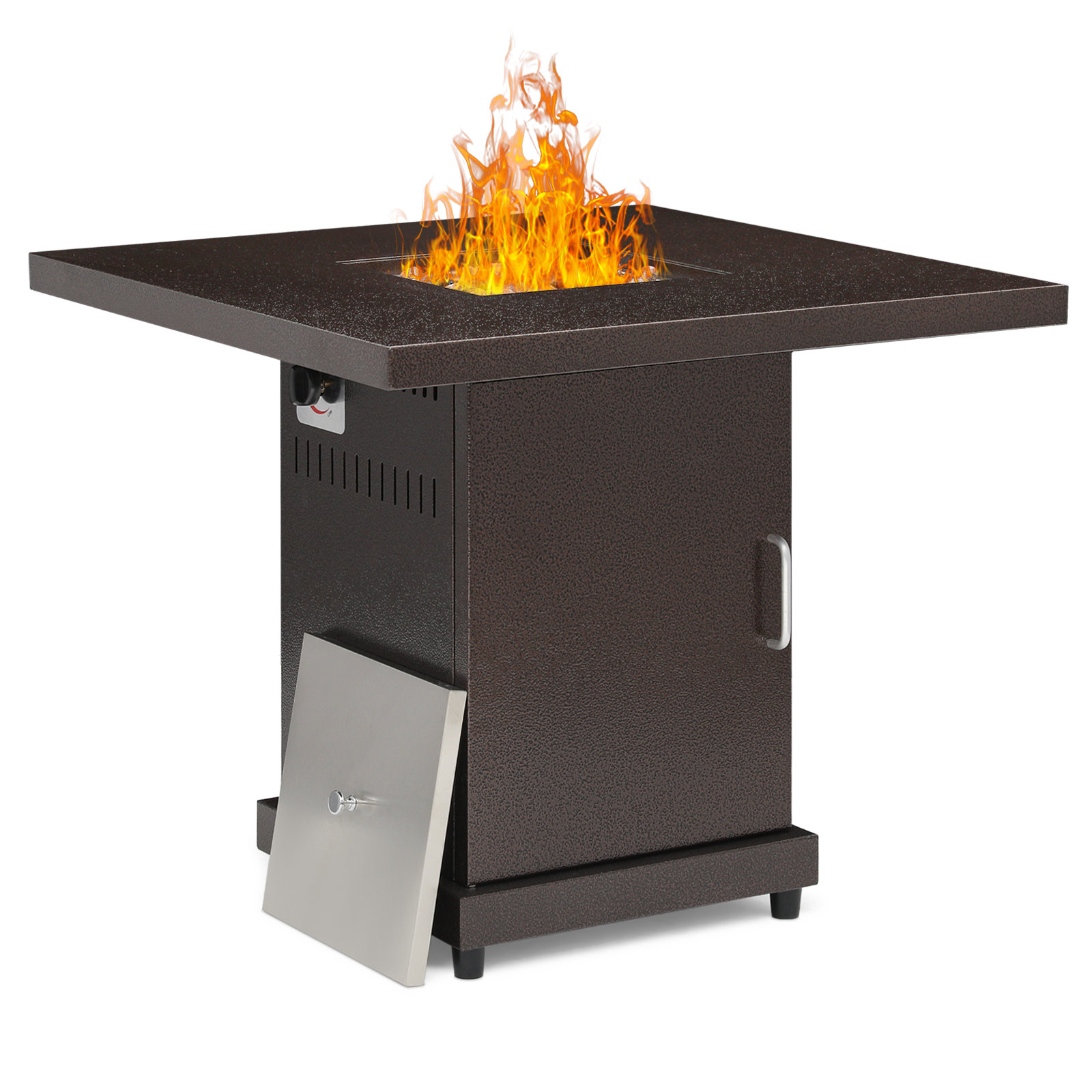 MoNiBloom 30" Fire Pit Table, 40,000 BTU Propane Gas Fire Pit Table ...