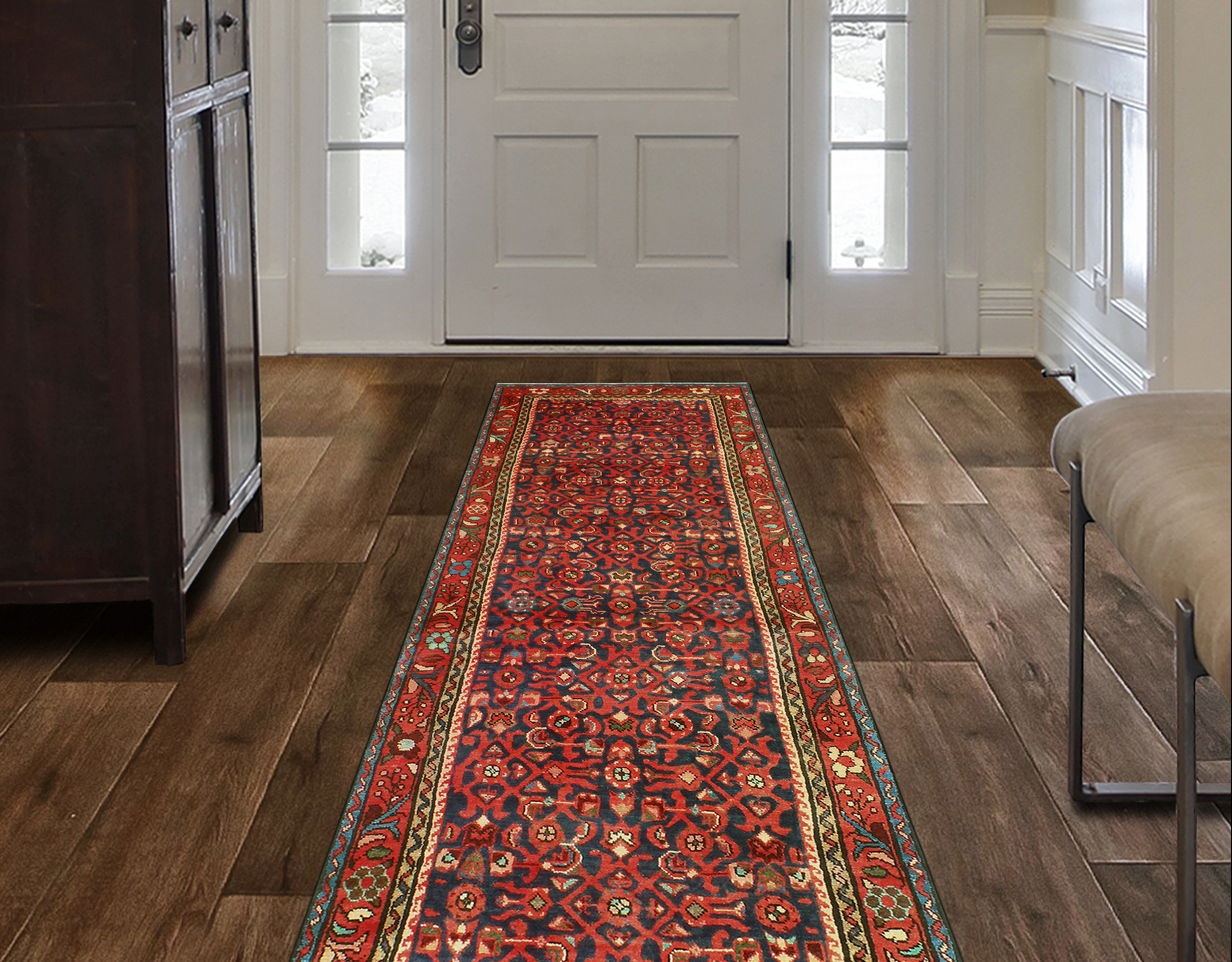 Isabelline Khylar Distressed Atefeh Navy Runner | Wayfair
