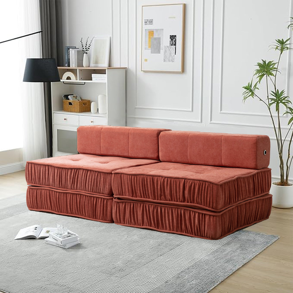 Ebern Designs Modern Multifunctional Folding Sofa Bed, Sleeping ...