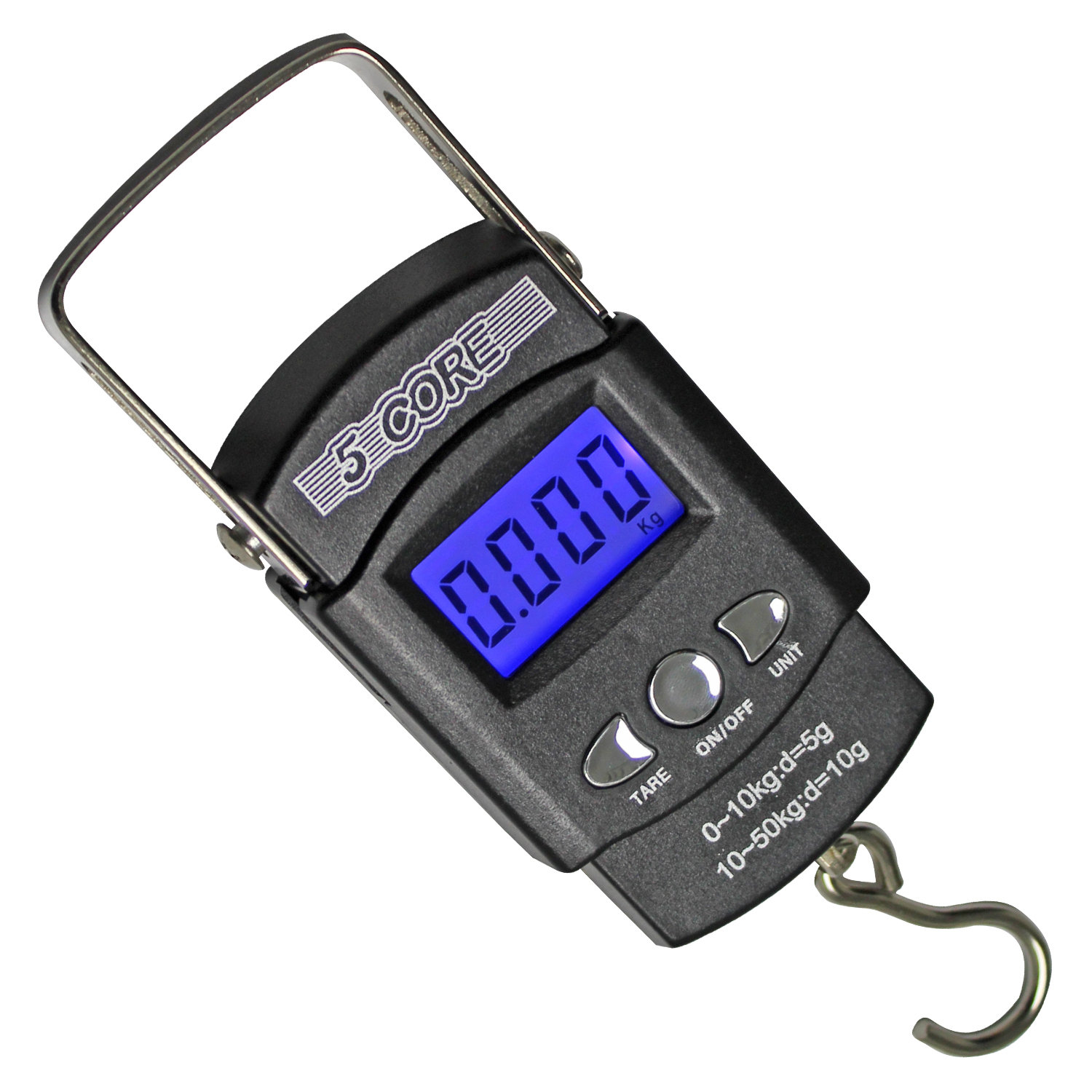 5 Core Fishing Scale 110lb/50kg Capacity Hanging Digital Luggage ...