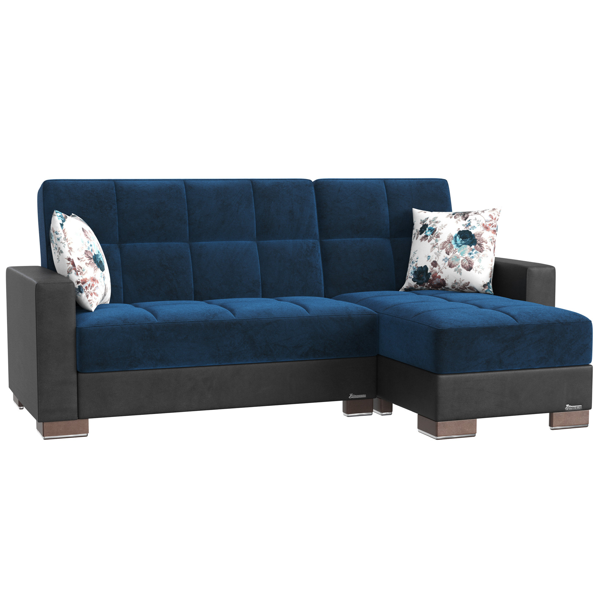 Hokku Designs Upholstered Convertible Sofabed with Storage | Wayfair