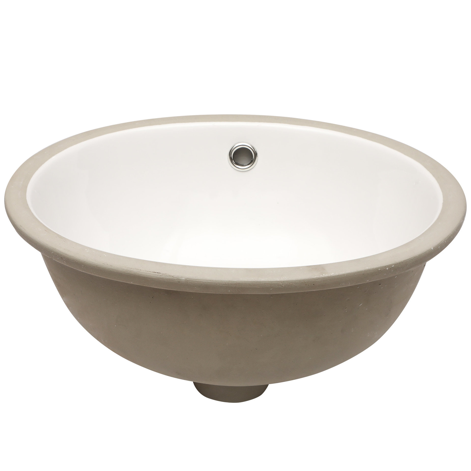 Hokku Designs Oval, White, Undermount, Ceramic, Bathroom Sink, 16.5"X13 ...