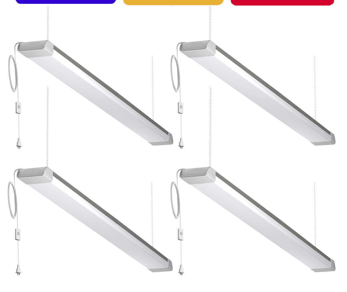 3ox 4 Pack 54W LED Shop Light Garage Workbench Ceiling Lamp & Reviews ...