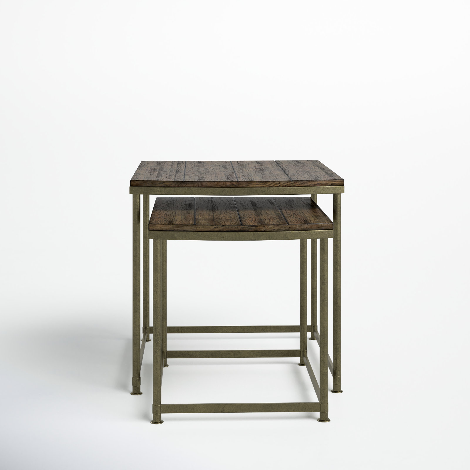 Birch Lane™ Debbi 2 Piece Solid Wood Nesting Tables & Reviews | Wayfair