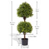 Primrue 40'' Artificial Boxwood Double Ball Topiary Trees | Wayfair