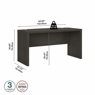 Bush Business Furniture Echo Bow Front Desk & Reviews | Wayfair