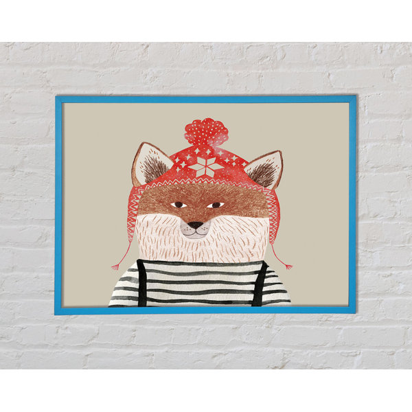 Happy Larry The Fox in a Hat - Single Picture Frame Art Prints ...