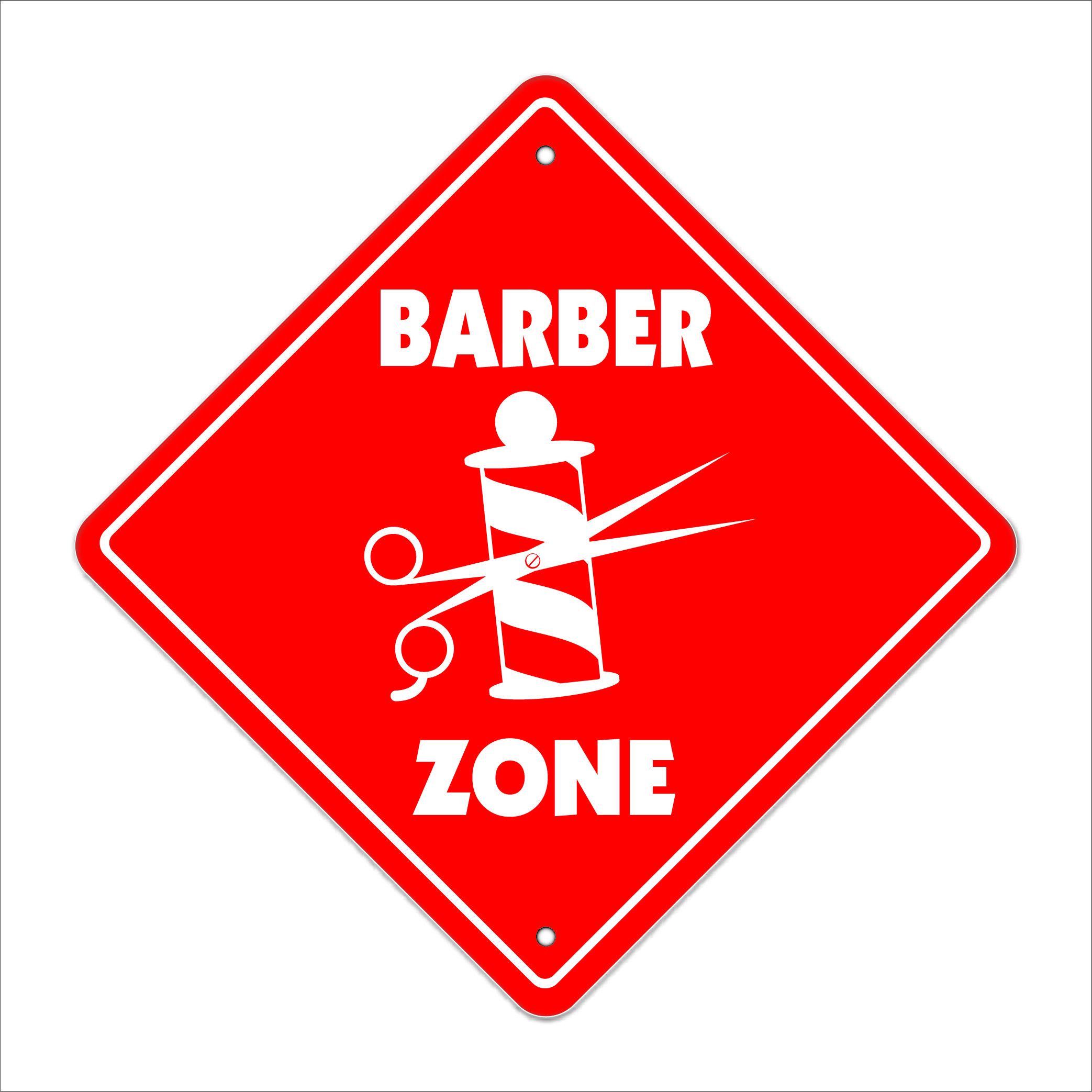 SignMission Barber Crossing Sign Zone Xing Indoor Outdoor 12 Inch Tall ...