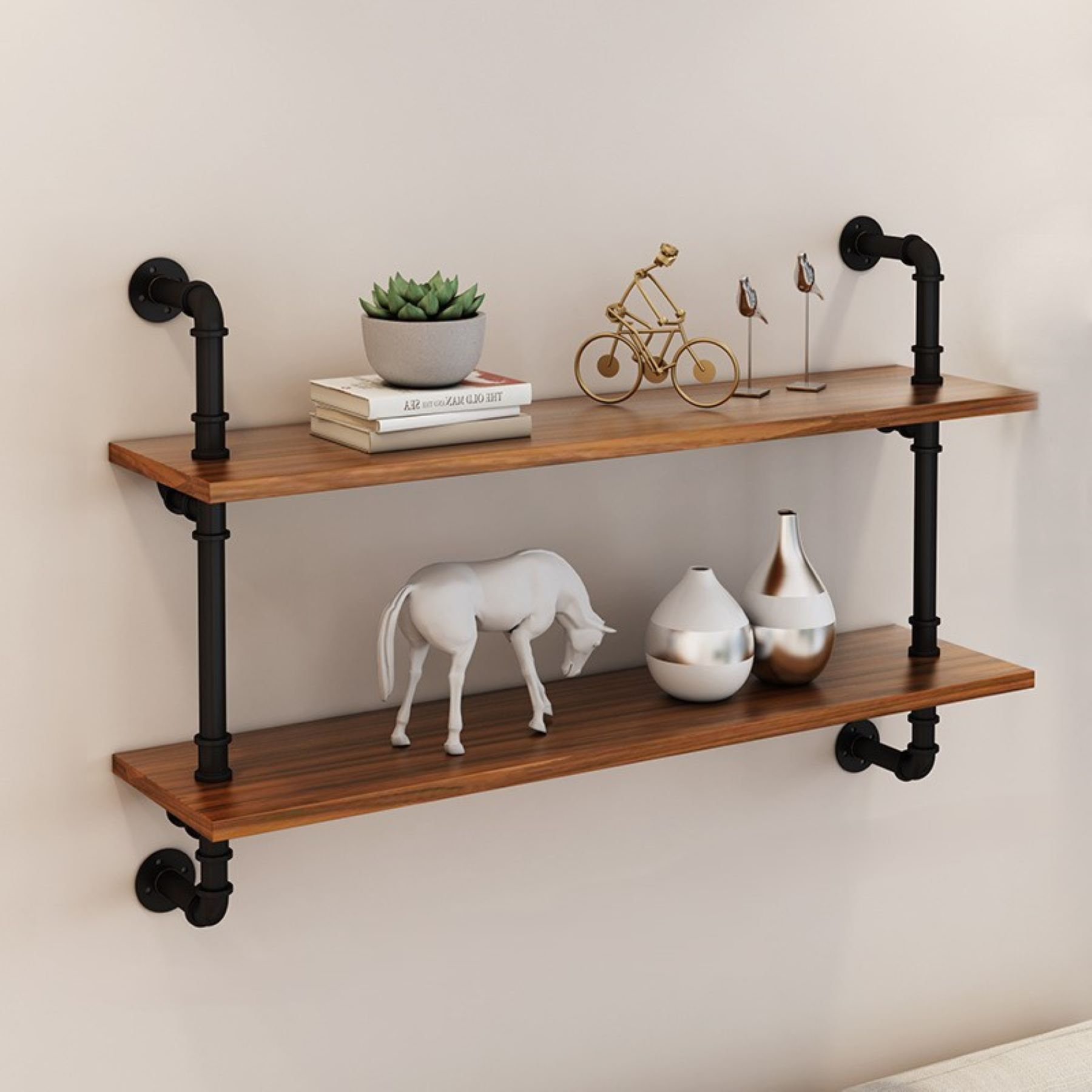 MESEVEN 2 Tier Pipe Wall Shelf | Wayfair
