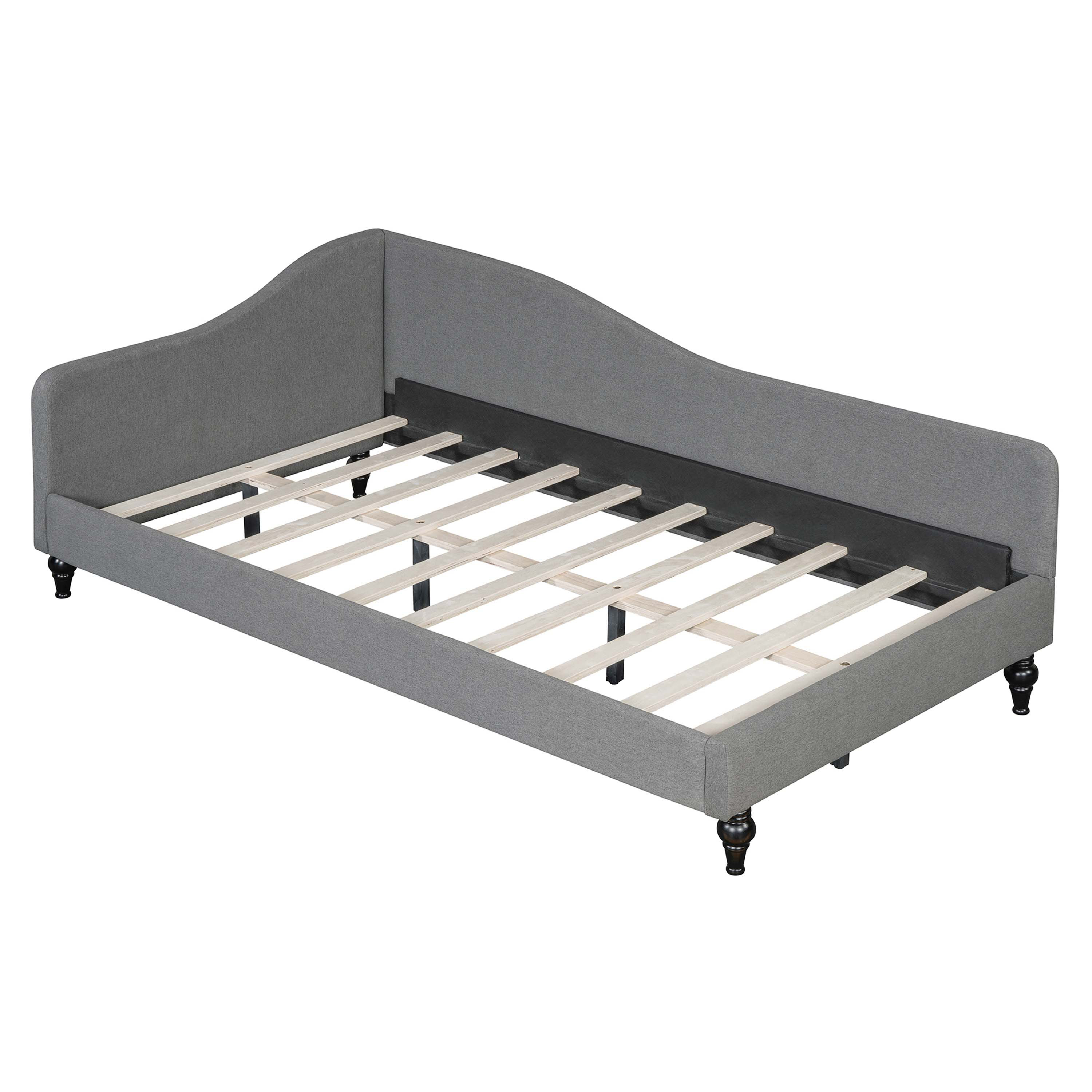 Alcott Hill® L-Shaped Linen Daybed, with Solid Wood Legs | Wayfair