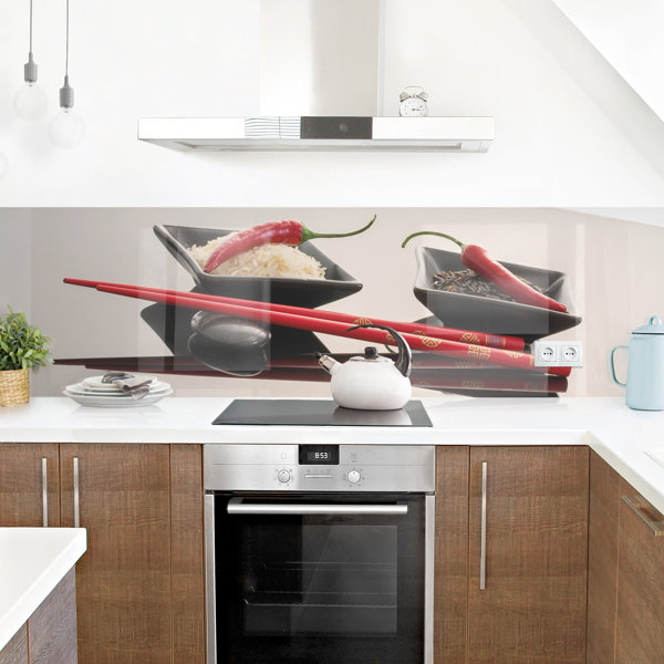 Ebern Designs Coby-Lee 50 x 175cm PVC Tile in Red | Wayfair.co.uk