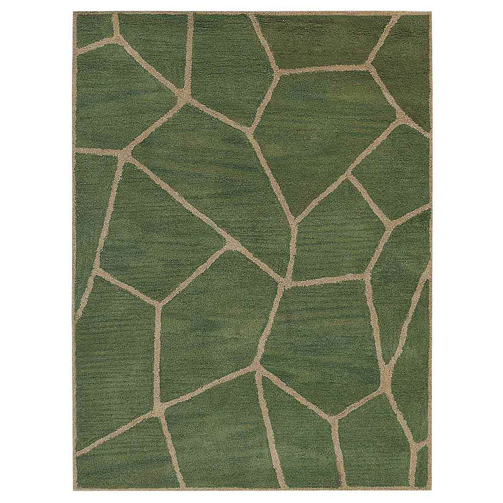 Ebern Designs Xanum HAND TUFTED WOOL ECO-FRIENDLY AREA RUGS, Green Blue ...