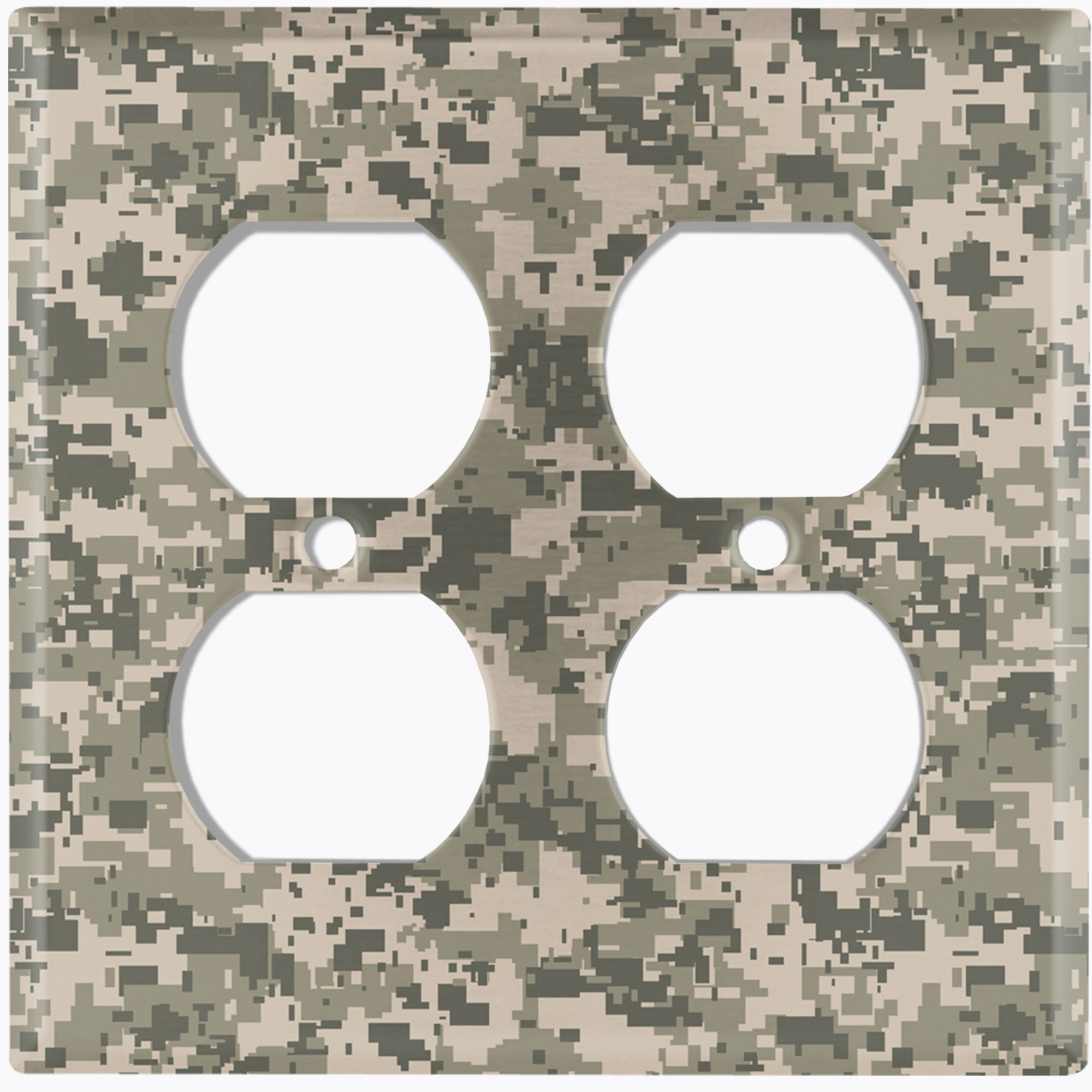 WorldAcc Acu Camouflage 2-Gang Duplex Outlet Wall Plate | Wayfair