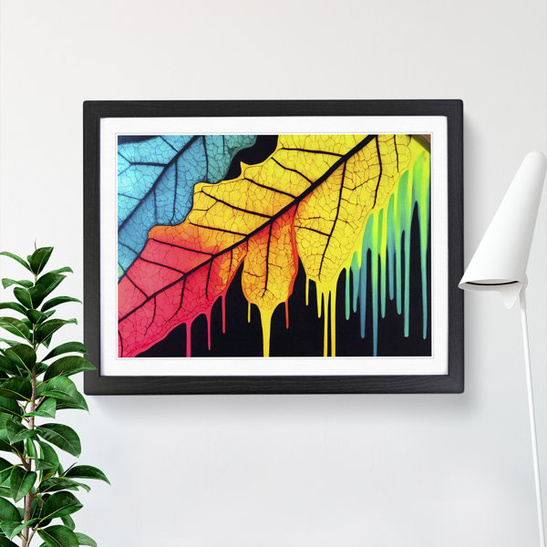 Marlow Home Co. XH1022-6687X Painted Rainbow Leaf Abstract - Single ...