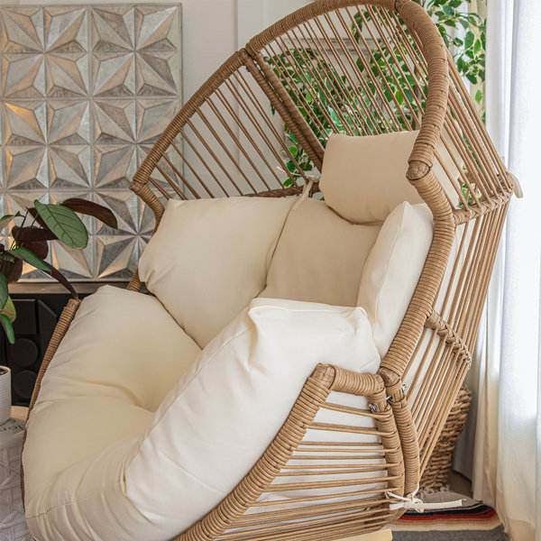 Bay Isle Home™ Alyun Wicker Outdoor Cacoon Chair & Reviews | Wayfair