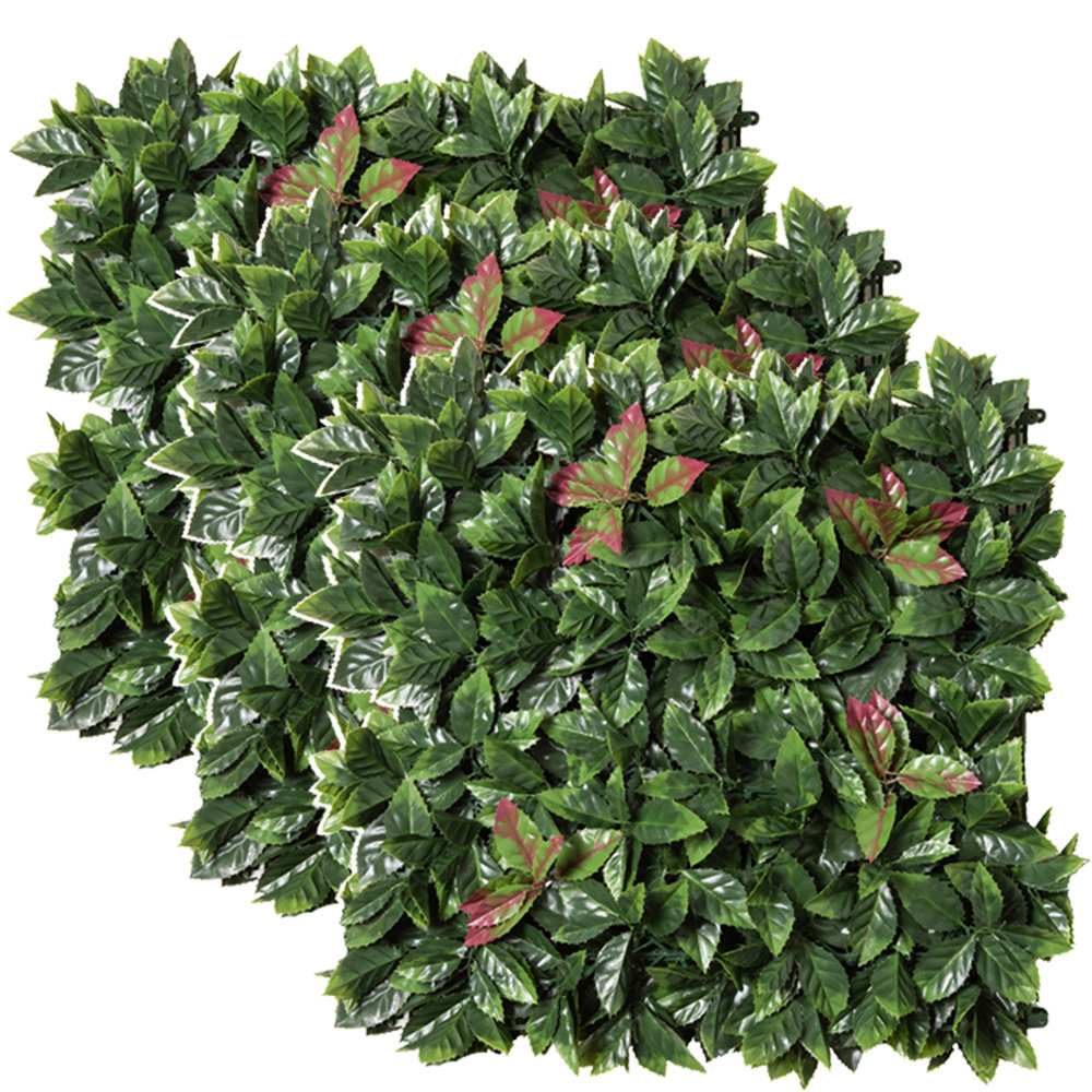 Panarciss 12 Pieces Outdoor Sunny Grass Wall Panel, 20x 20in Artificial ...