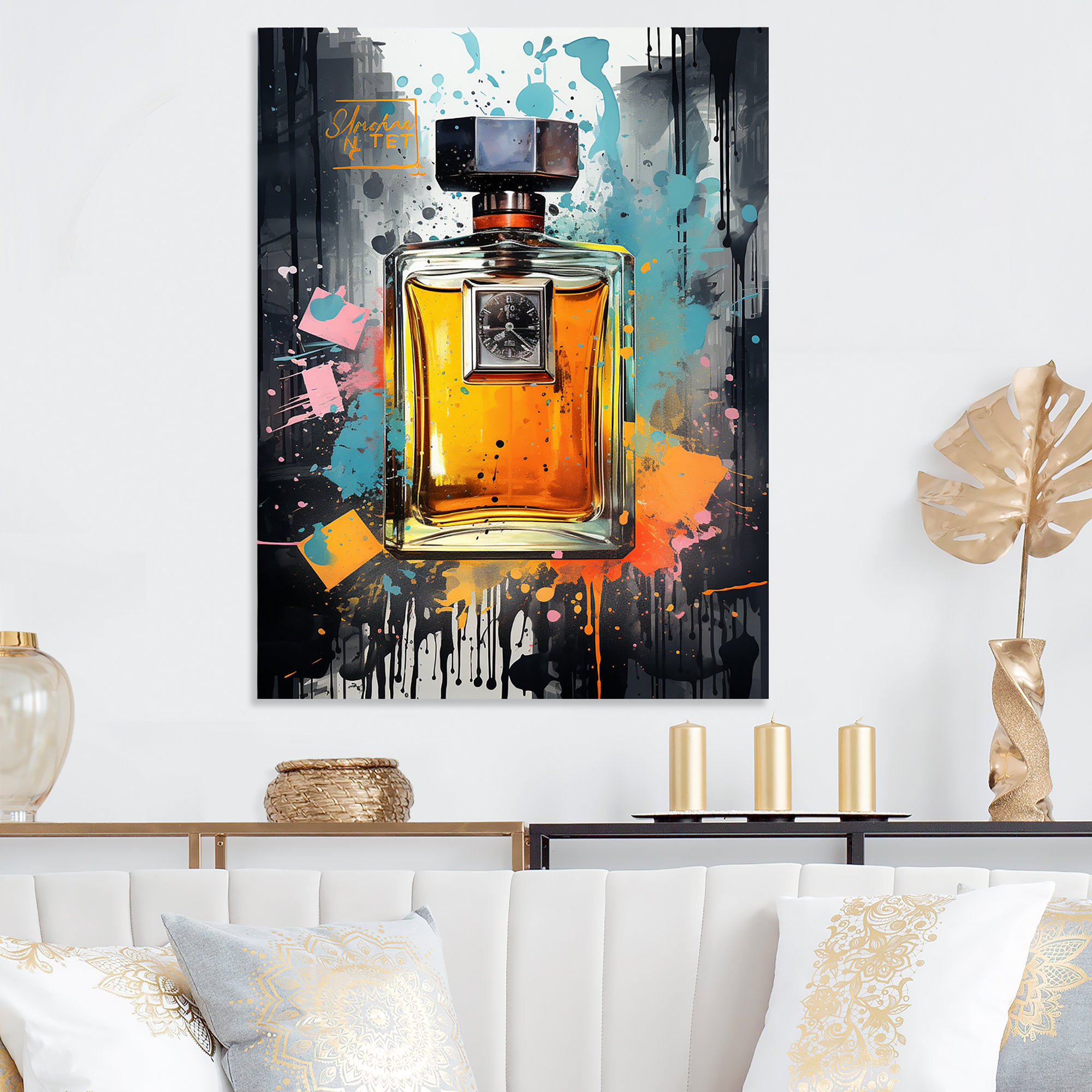 Lark Manor™ Gold And Blue Fragrant Bottles Of Art Deco Perfumes 1 ...