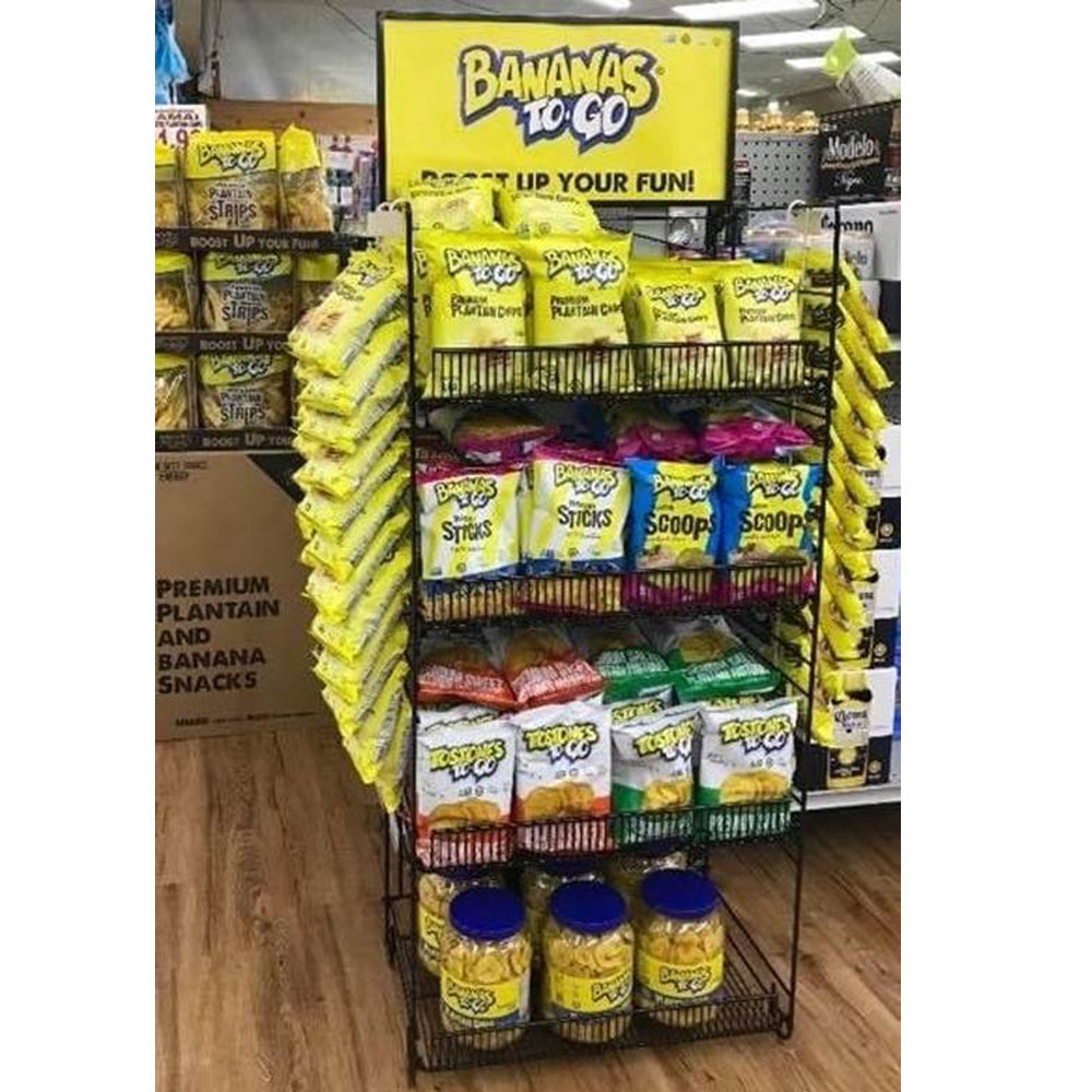 Latitude Run® 53" H X 24" W - Four-Shelf Folding Merchandiser Rack With ...