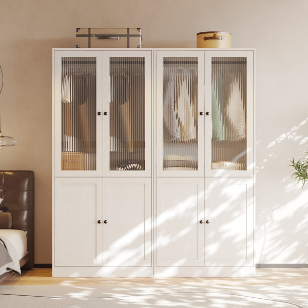 Latitude Run® 20"D x 63"W x 71"H Modern Armoire With Soft-Close Doors ...