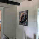 House of Hampton® Elman Deep Blue And Gold Single Flower IV - Metal ...