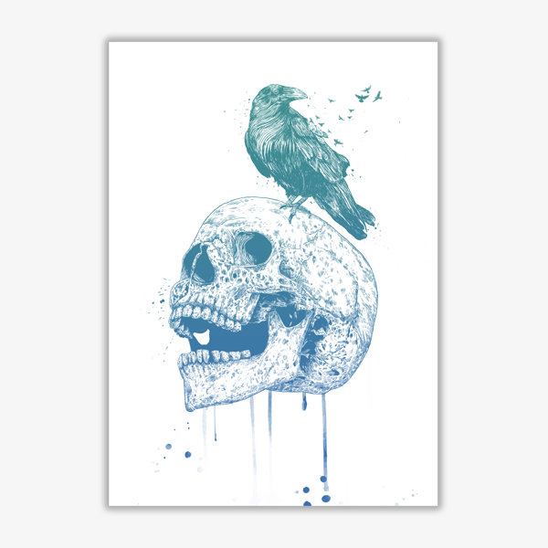 East Urban Home Skull & Raven by Mercedes Lopes Charro - Print ...