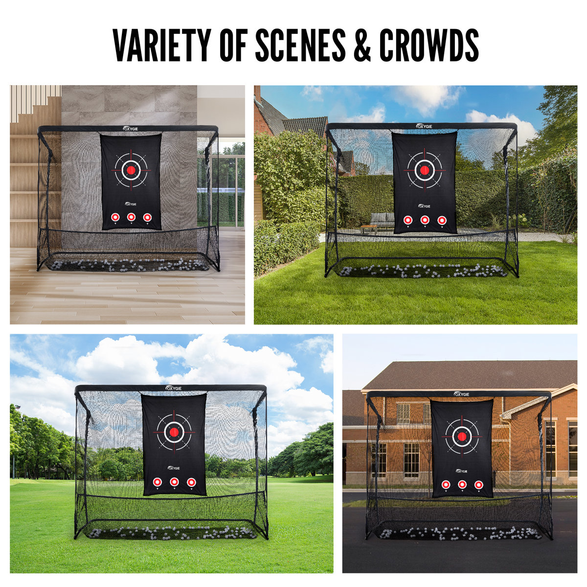 OXYGIE 10 x 7.5 ft Golf Practice Net with Target Cloth Heavy Duty ...