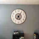 Gracie Oaks Killebrew Round Wood Slat Wall Clock with Distressed Finish ...