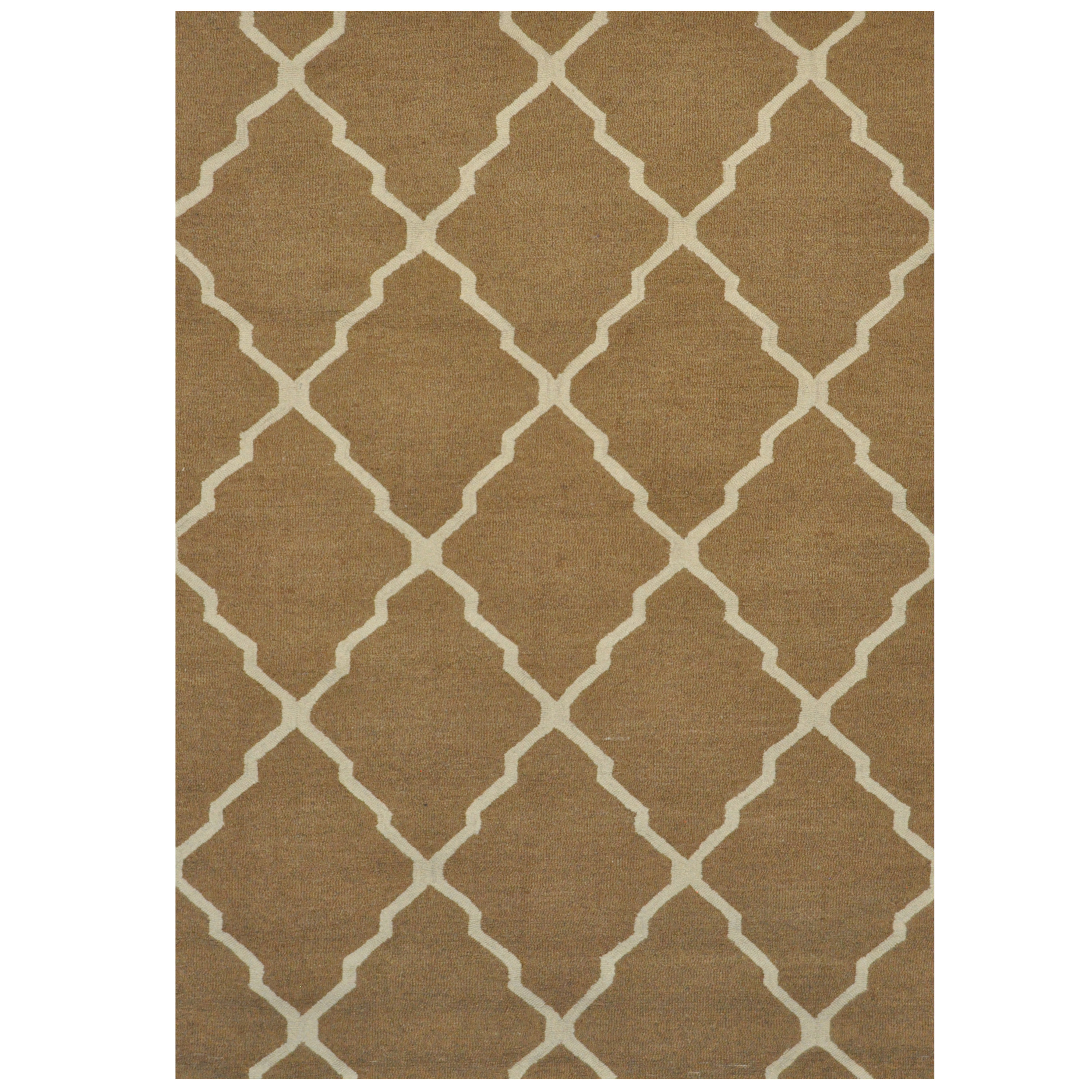 Winston Porter Ravenscroft Geometric Handmade Tufted Wool Tan Area Rug ...
