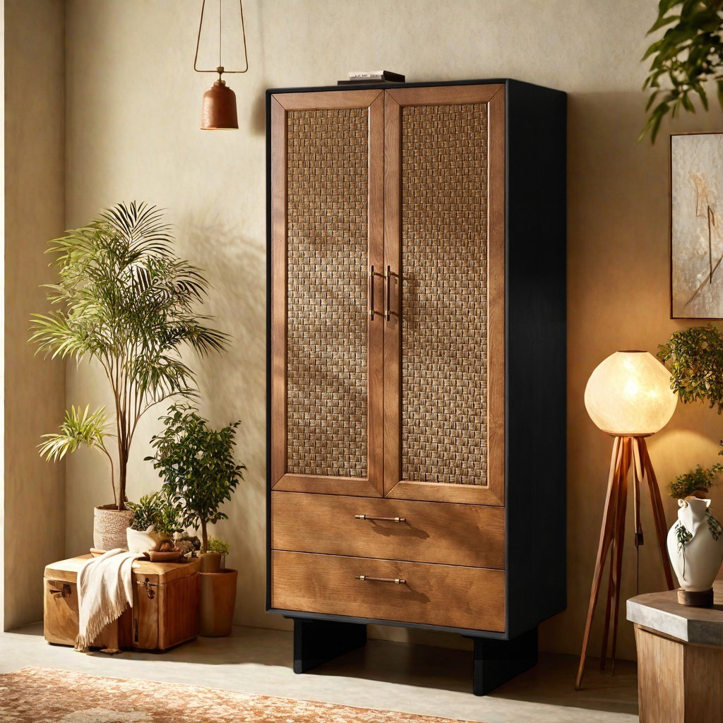marlao Modern Simple Woven Wardrobe - Wayfair Canada