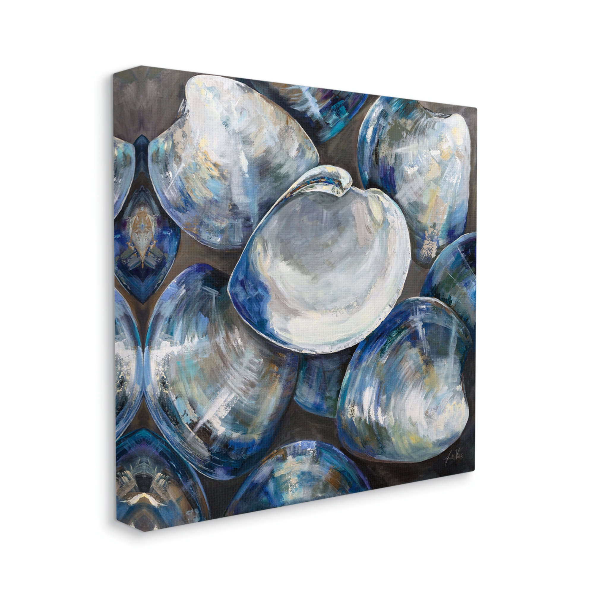 Stupell Industries Clam Shells Painting Canvas Wall Art Design by ...
