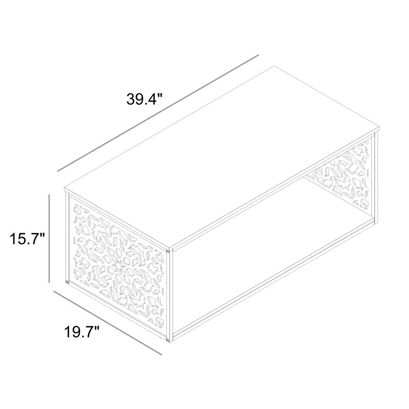 Bungalow Rose Lukasik Mandala Rectangular Coffee Table & Reviews | Wayfair