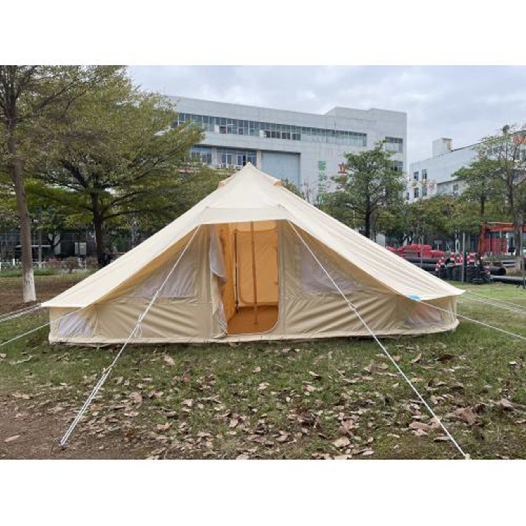 TONY'S APPLIANCES 6-Person Glamping Bell Tent with Heavy Cotton Canvas ...