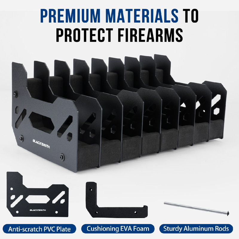 Drillpro Foam Pistol Rack Handgun Holder for Gun Safe Gun Cabinet ...