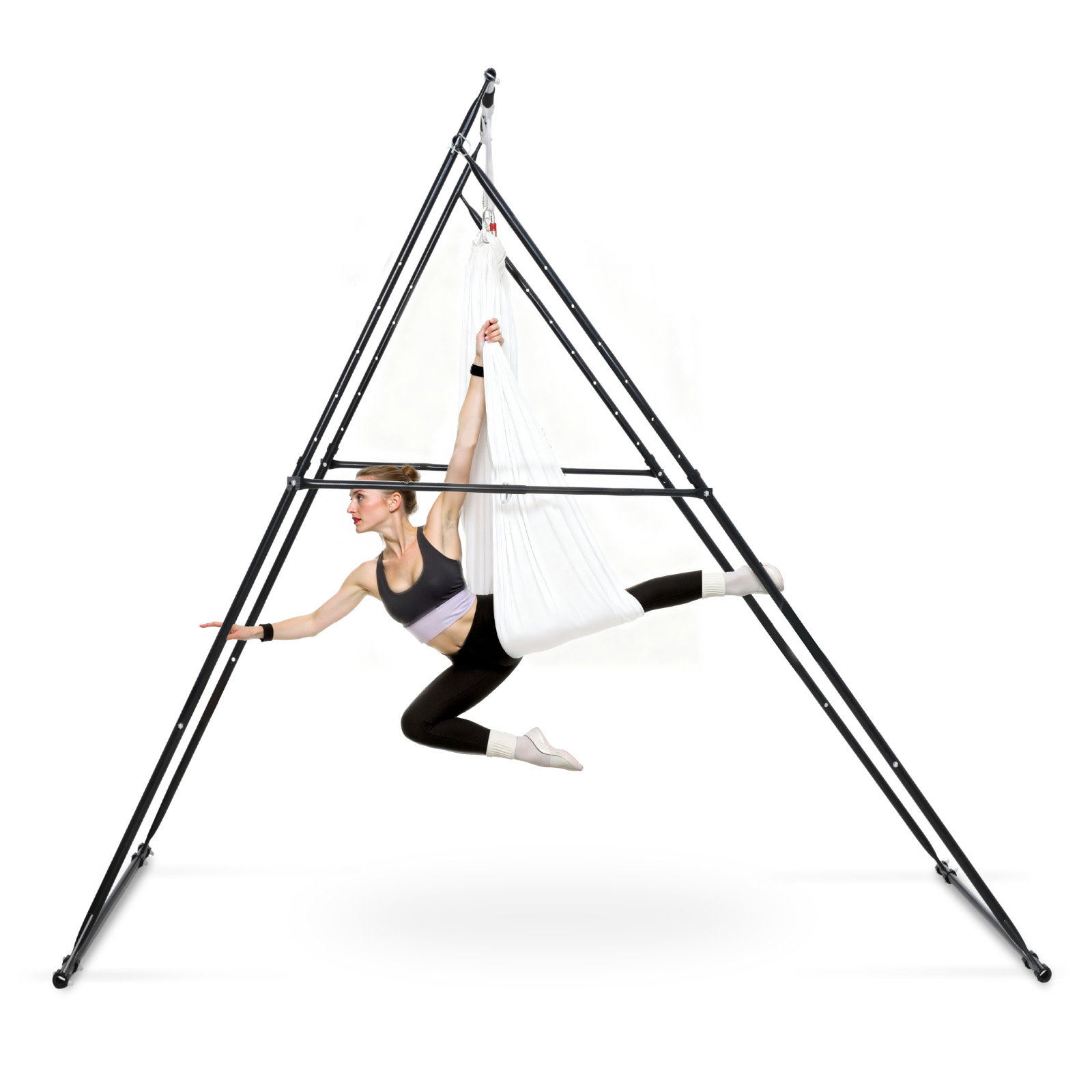 Ivy Bronx Yoga Stand Frame, Max 440.9 lbs Load Swing Stand, Triangular ...