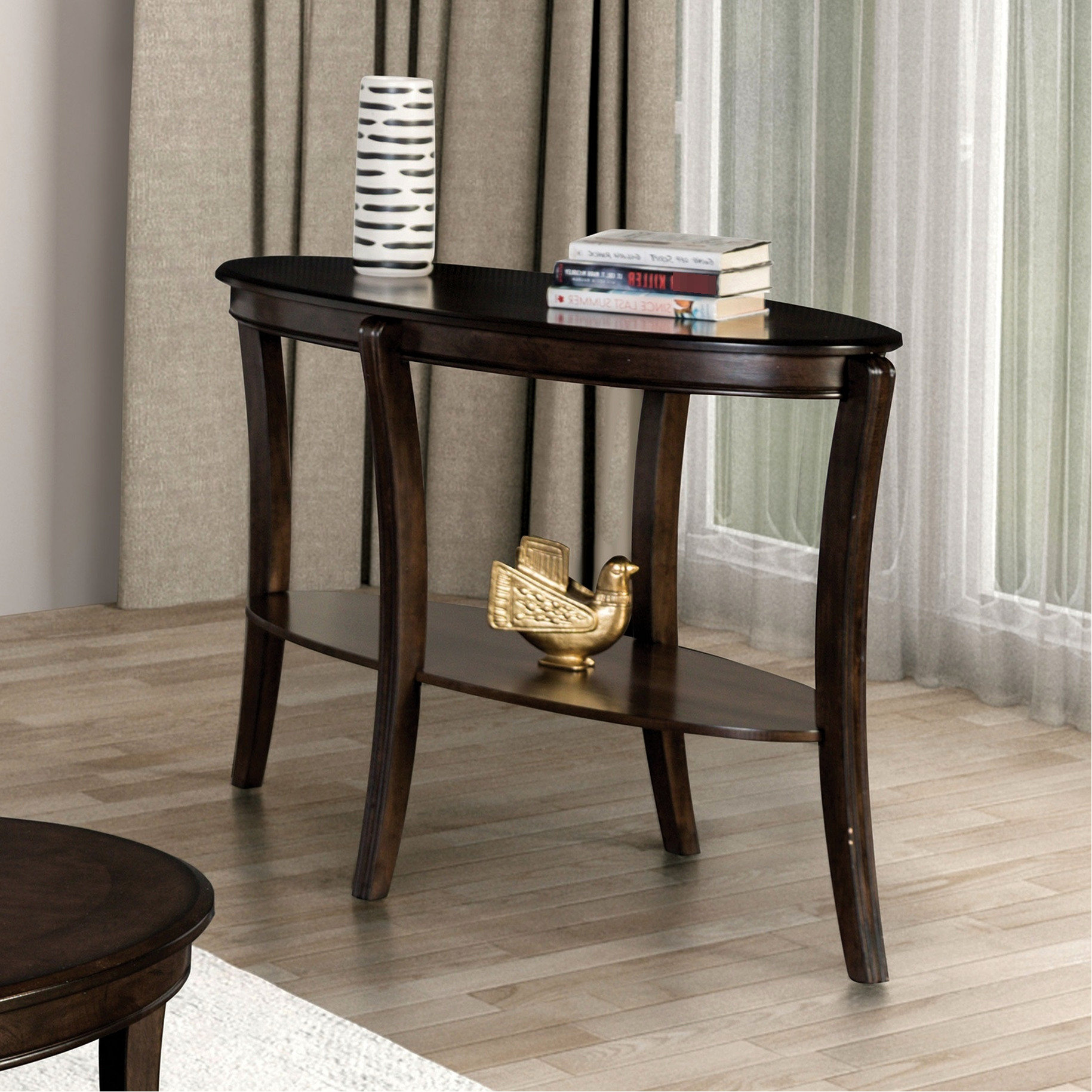 Red Barrel Studio Oval Table Of Traditional Flavour With Walnut Finish ...