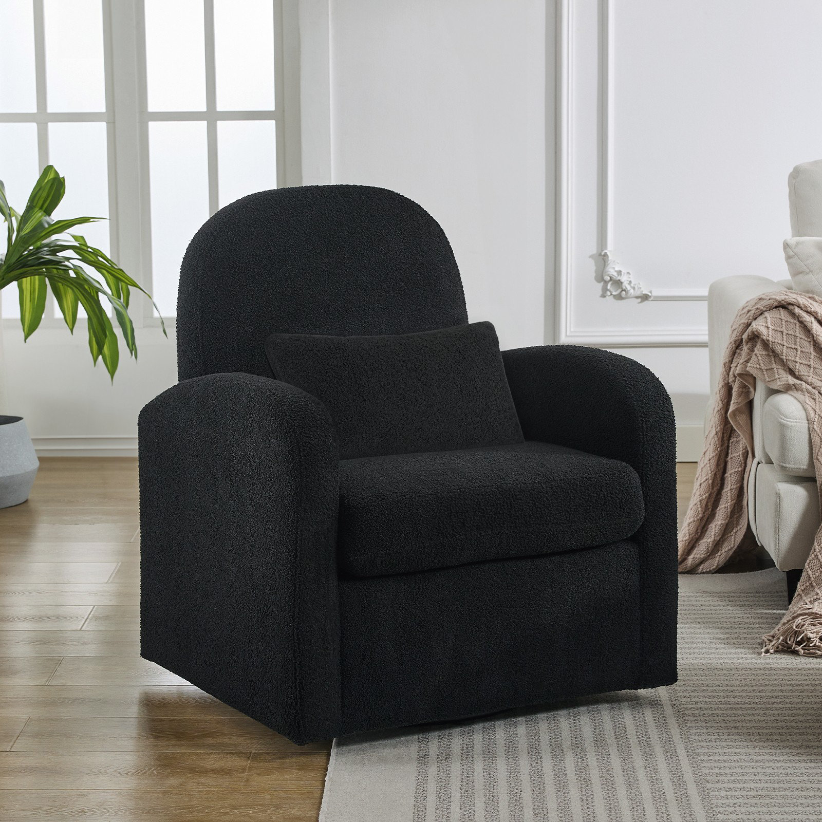 Latitude Run® Kieranlee Upholstered Swivel Arm Chair with Storage ...