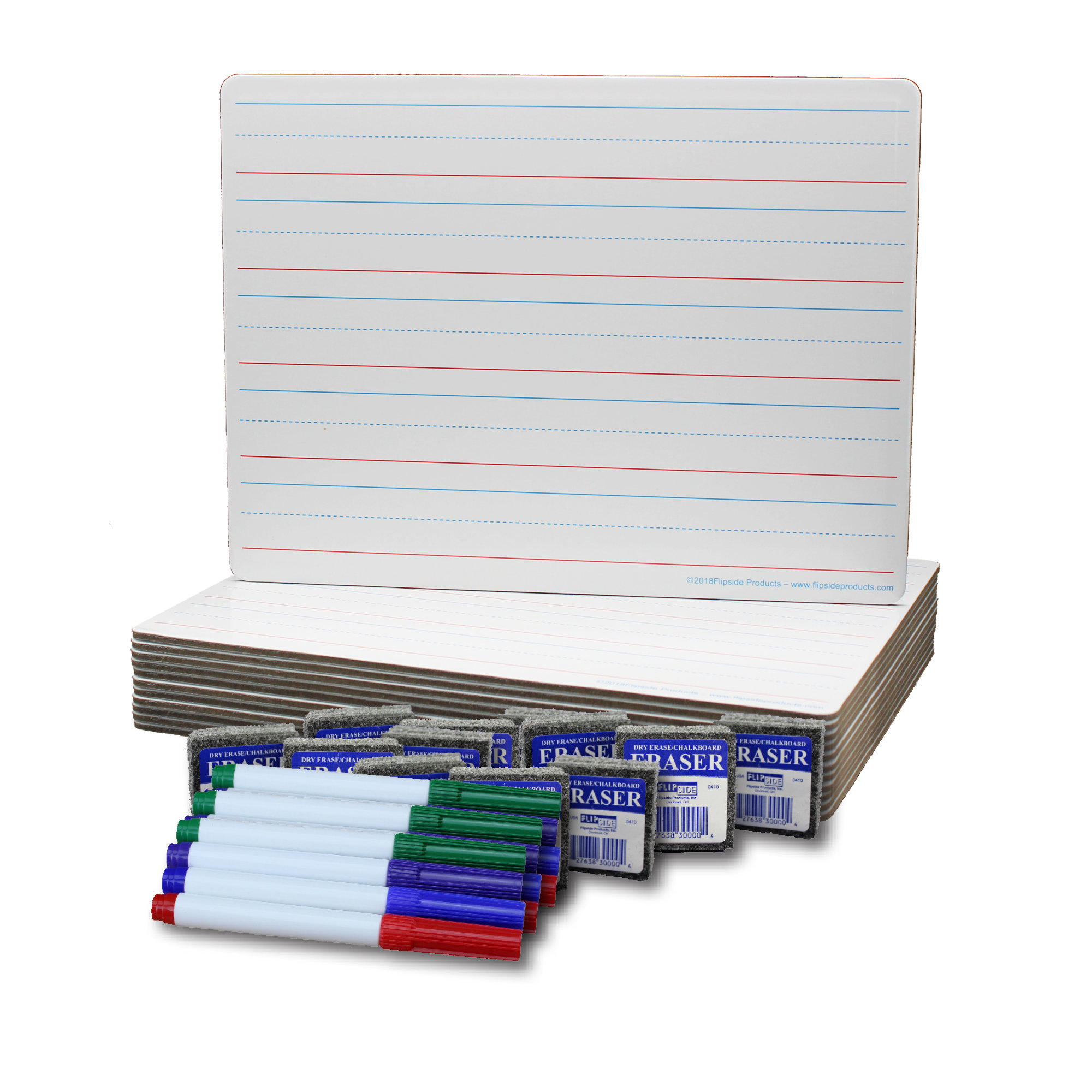 Flipside Products Magnetic Reversible Lap Board Whiteboard, 9" x 12 ...