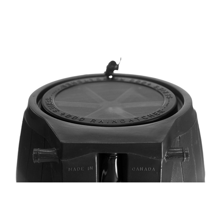 FCMP Outdoor 50-Gallon BPA Free Home Rain Water Catcher Barrel, Black ...