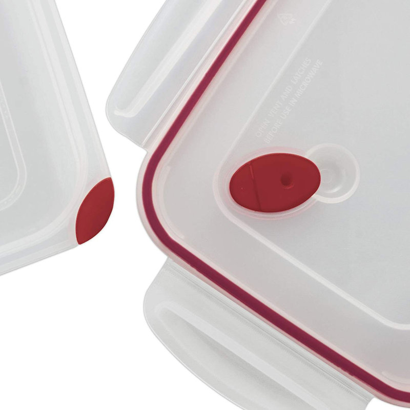 Sterilite Ultra Seal 16 Cup Rectangular Food Storage Containers, Red (4 ...