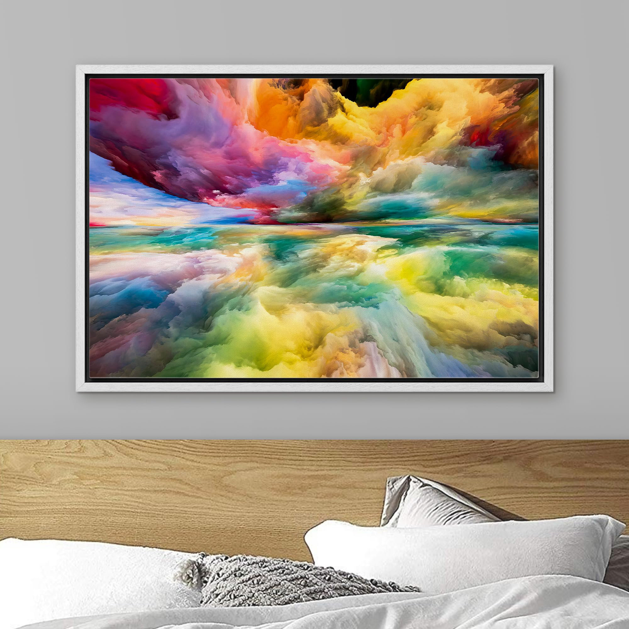 wall26 " Vivid Colourful Abstract Storm Clouds Bright Vibrant Modern ...