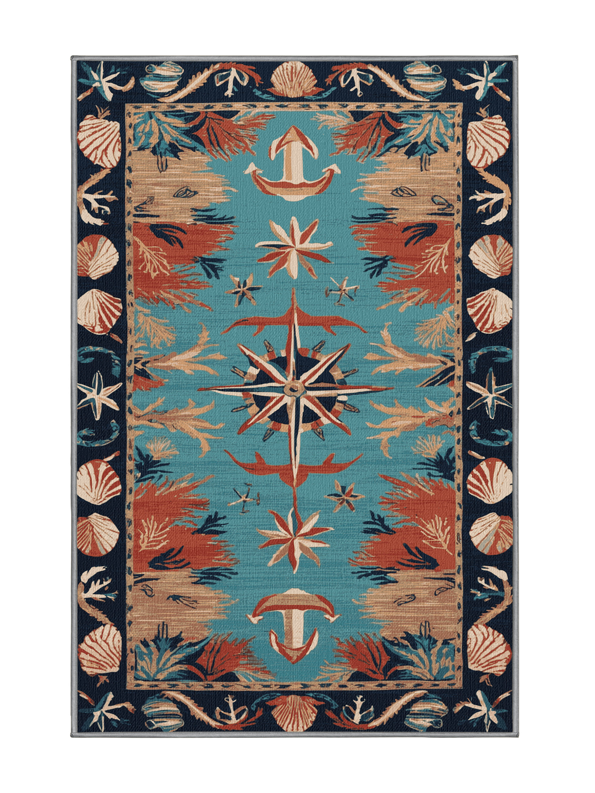Longshore Tides Washable Caribbean themes Nautical Area Rug | Wayfair