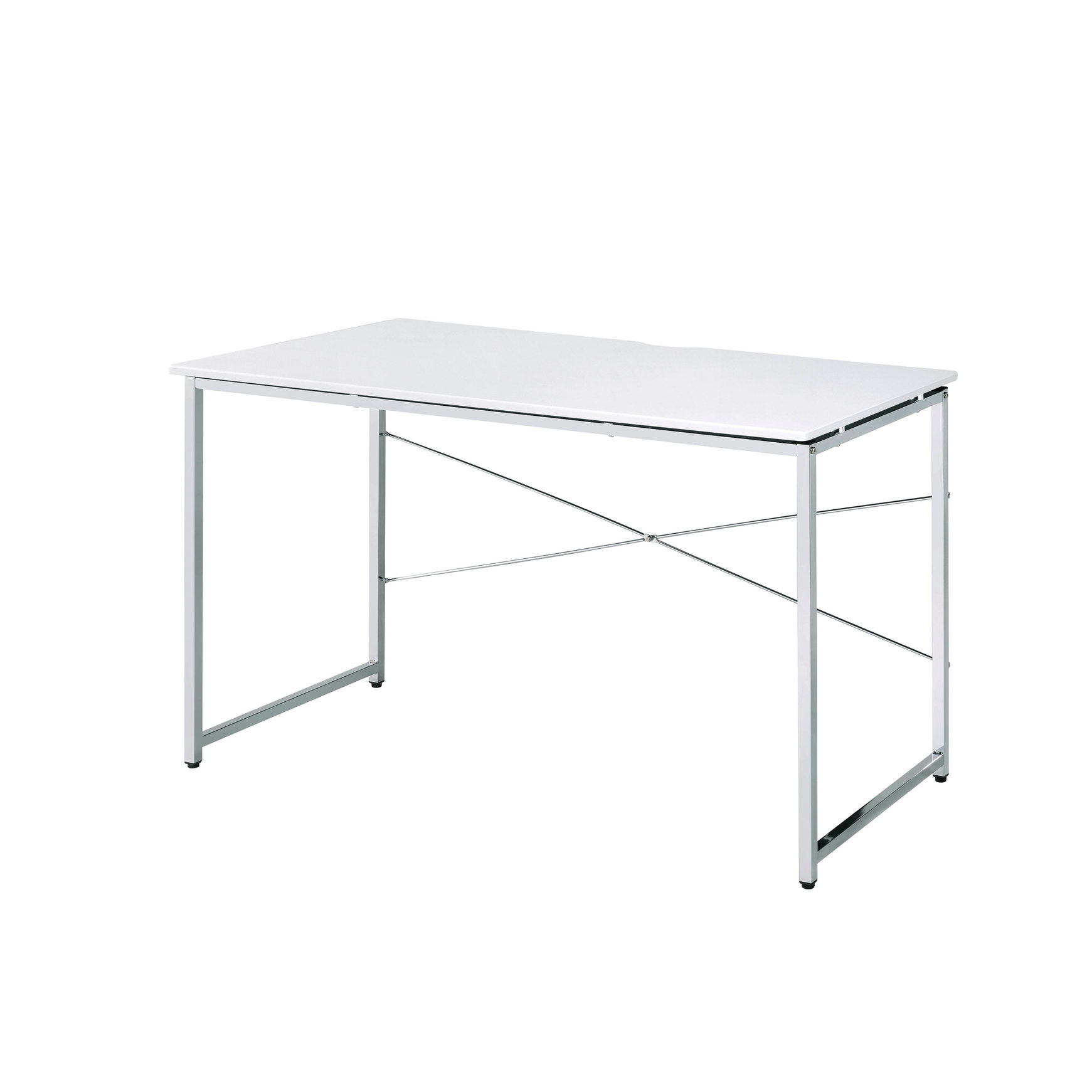 Latitude Run® White Metal Writing Table With 51 In. Package Depth And ...